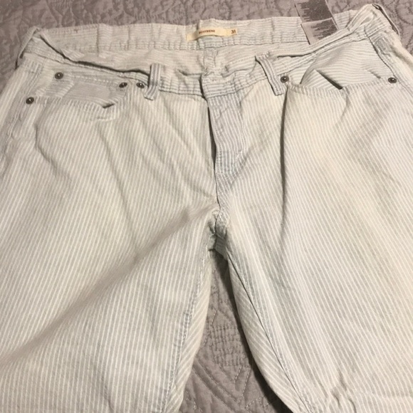 Levi's | Pants & Jumpsuits | Levis Capri Light Blue And Cream Size 3 ...